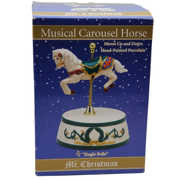 Mr. Christmas | Holiday | Mr Christmas 7 Musical Carousel Horse Hand ...